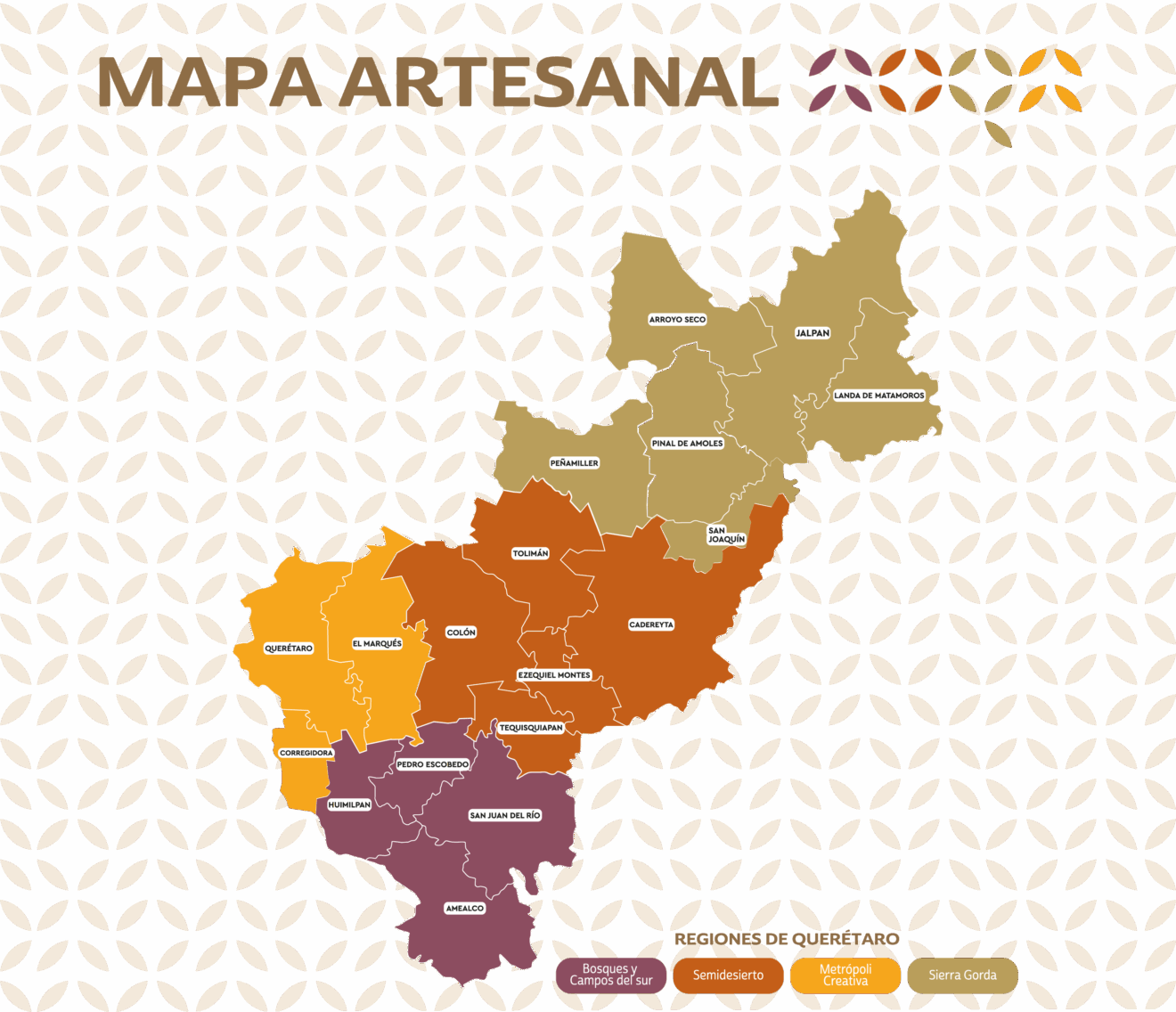 Mapa Artesanal - Turismo del Estado de Querétaro